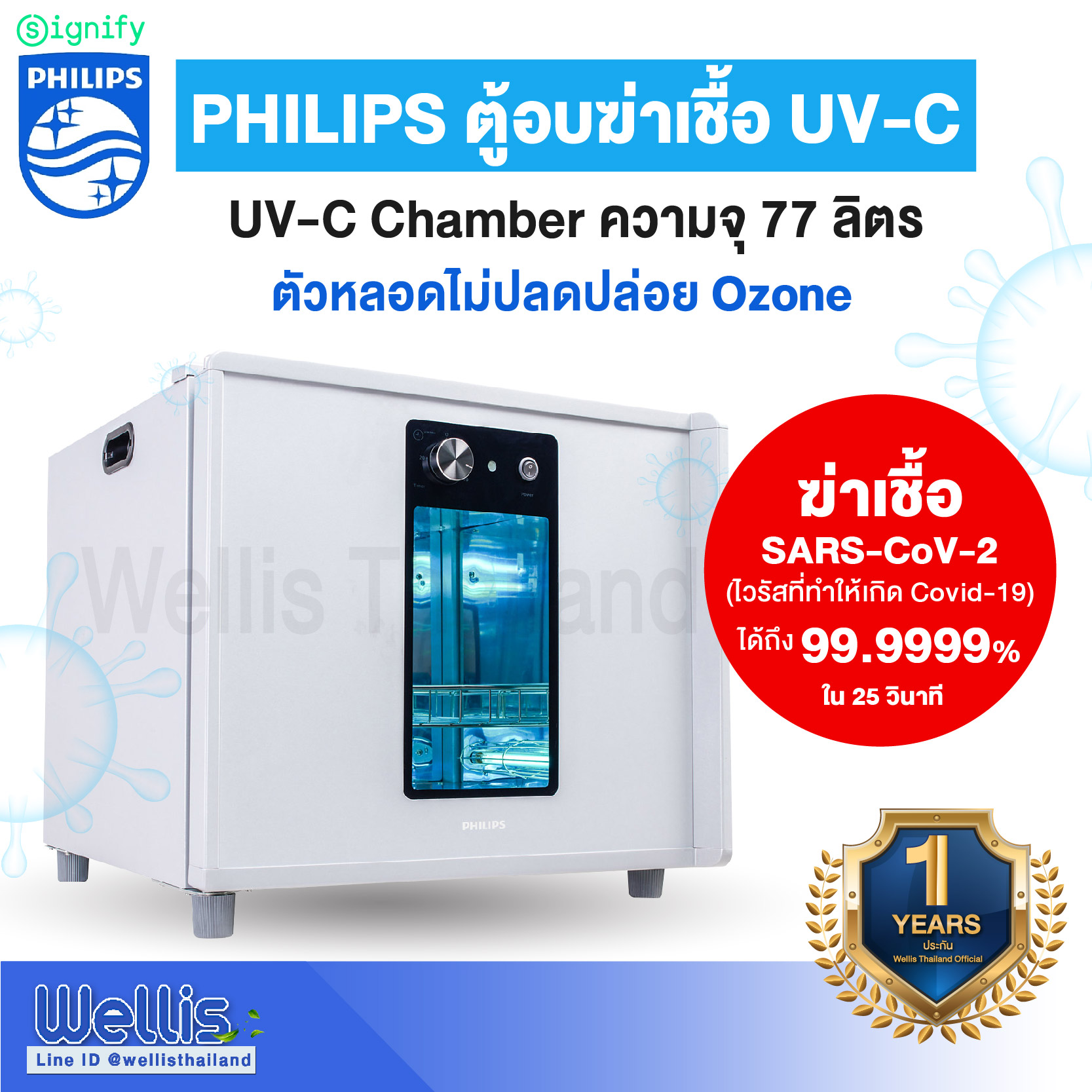 PHILIPS UV-C Chamber ความจุ 77 ลิตร ตู้อบฆ่าเชื้อ UV-C - รับประกันสินค้า 1ปี ทันสมัย - บริษัท ไอ ...